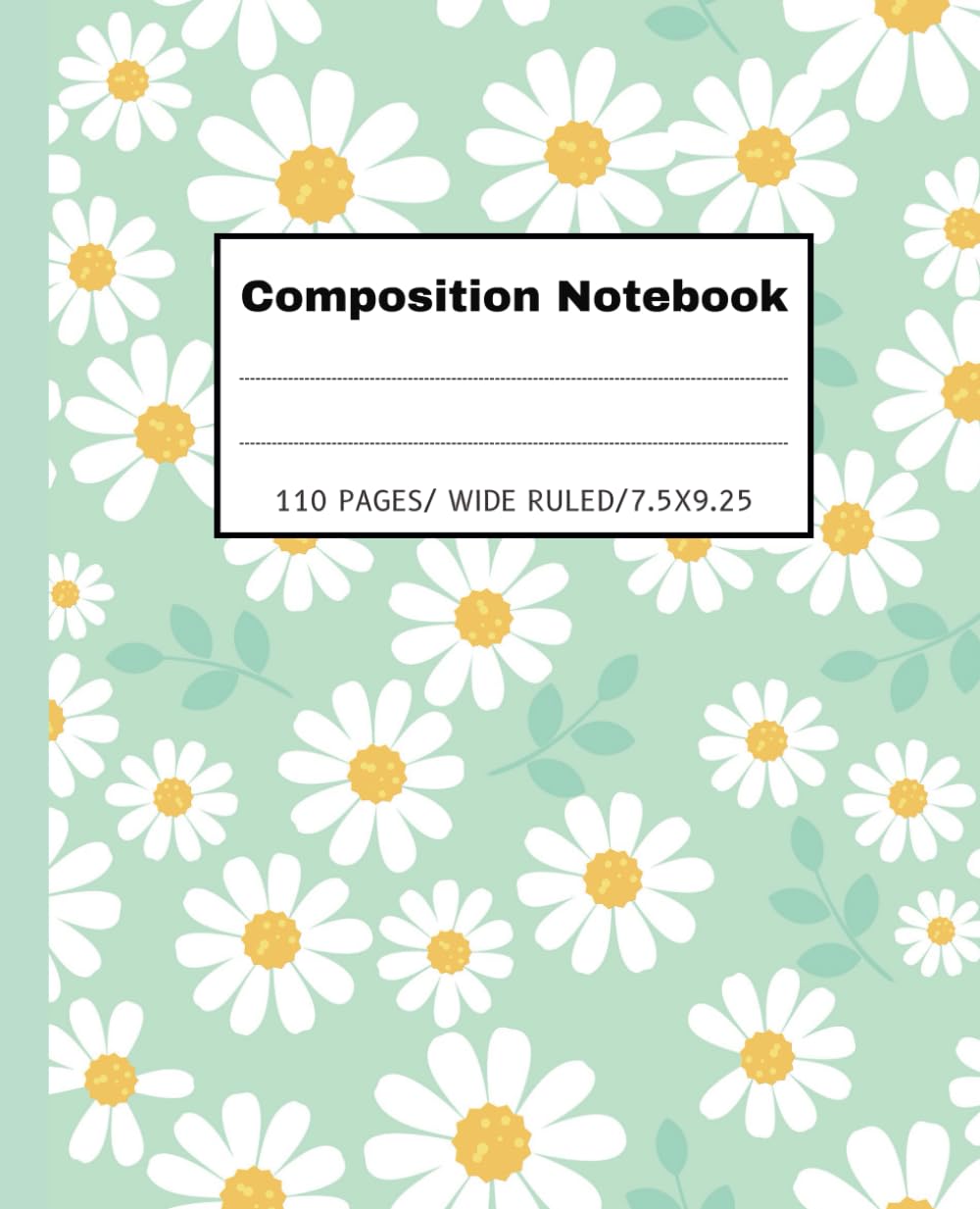 Amazon.com: Composition Notebook Wide Ruled: ِCute Flower Notebook, 110 ...