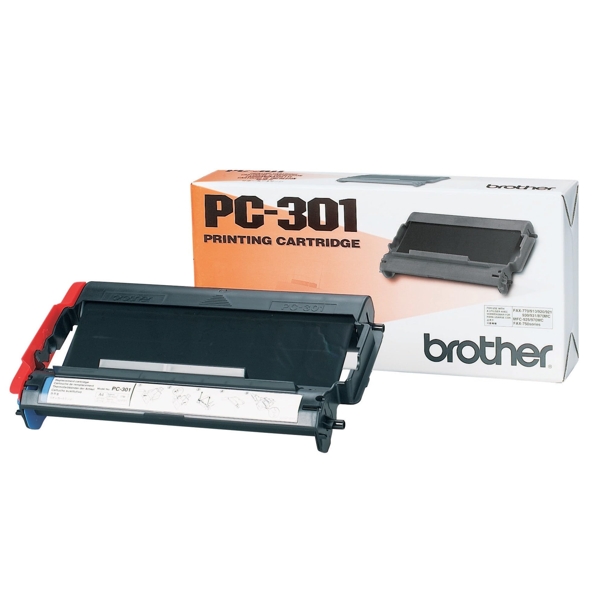 Brother PC-301 Fax/Printer Cartridge - Retail Packaging , Black ...