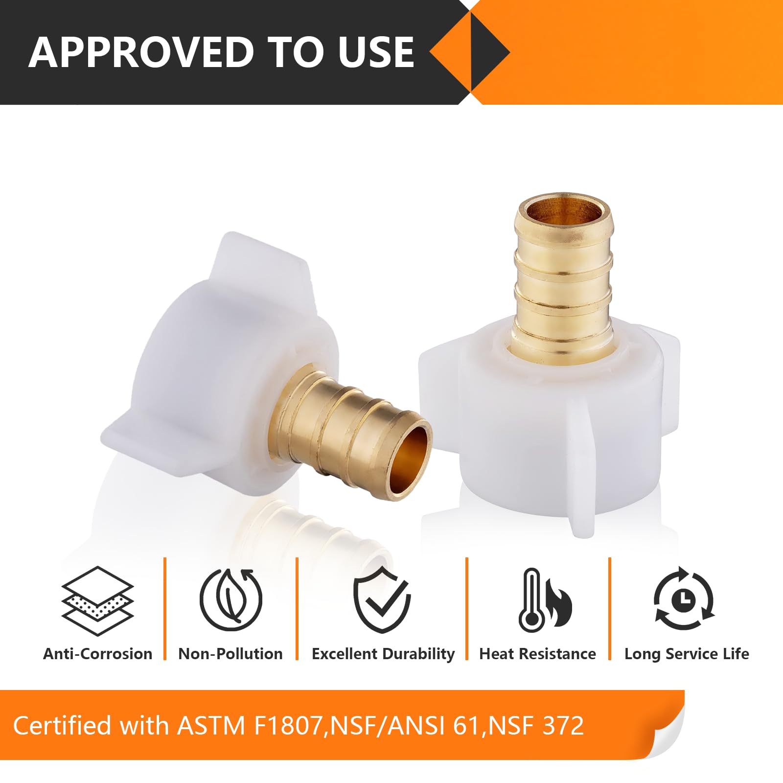 Snapklik.com : 10-Pack HeSun PEX Fittings, 3/4" Pex X 3/4" Female NPT ...