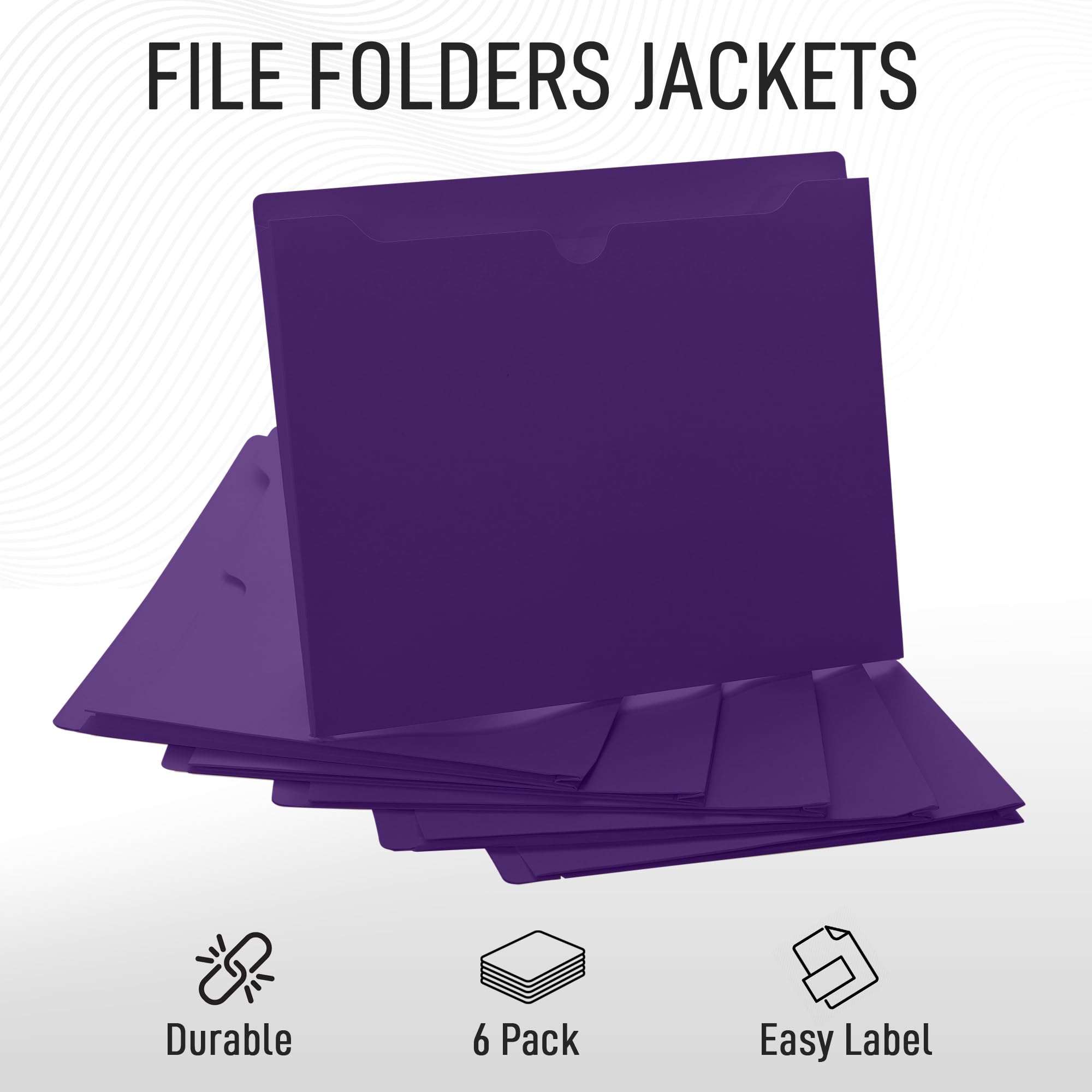 Snapklik.com : Purple File Jackets, 1 Inch Expansion, Letter Size ...