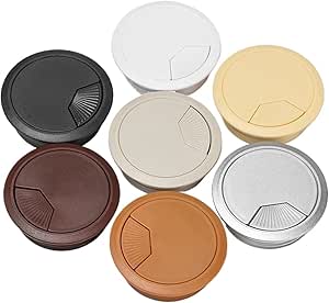 Amazon.com: BRZUIL 1 Piece 60/80mm Desk Plastic Hole Cover PC Computer ...
