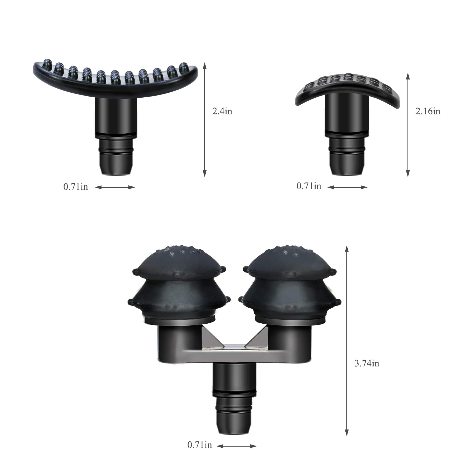 Buy Massage Gun Heads - Muscle Massage Gun Head Replacement, 6 Pack ...