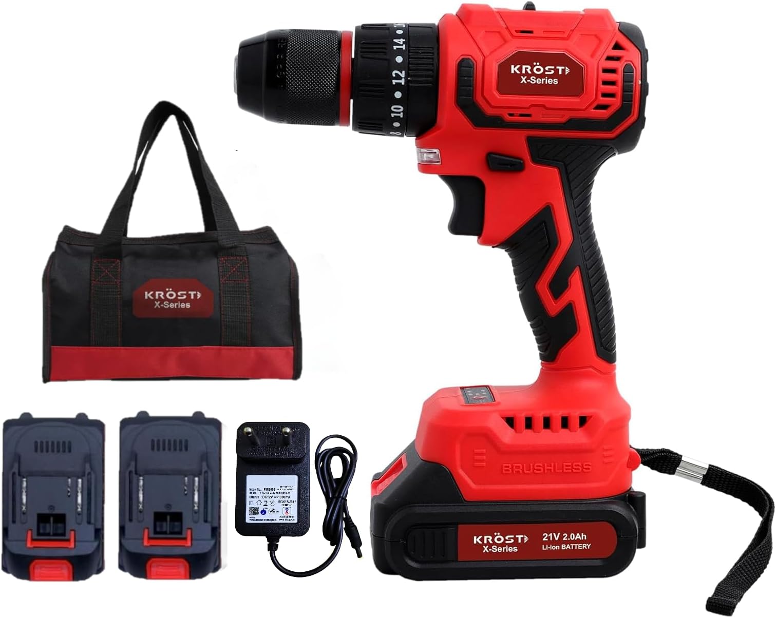 KROST Cordless Drill Kit - 21V(37V MAX) Electric Drill Tool Combo 3-In ...