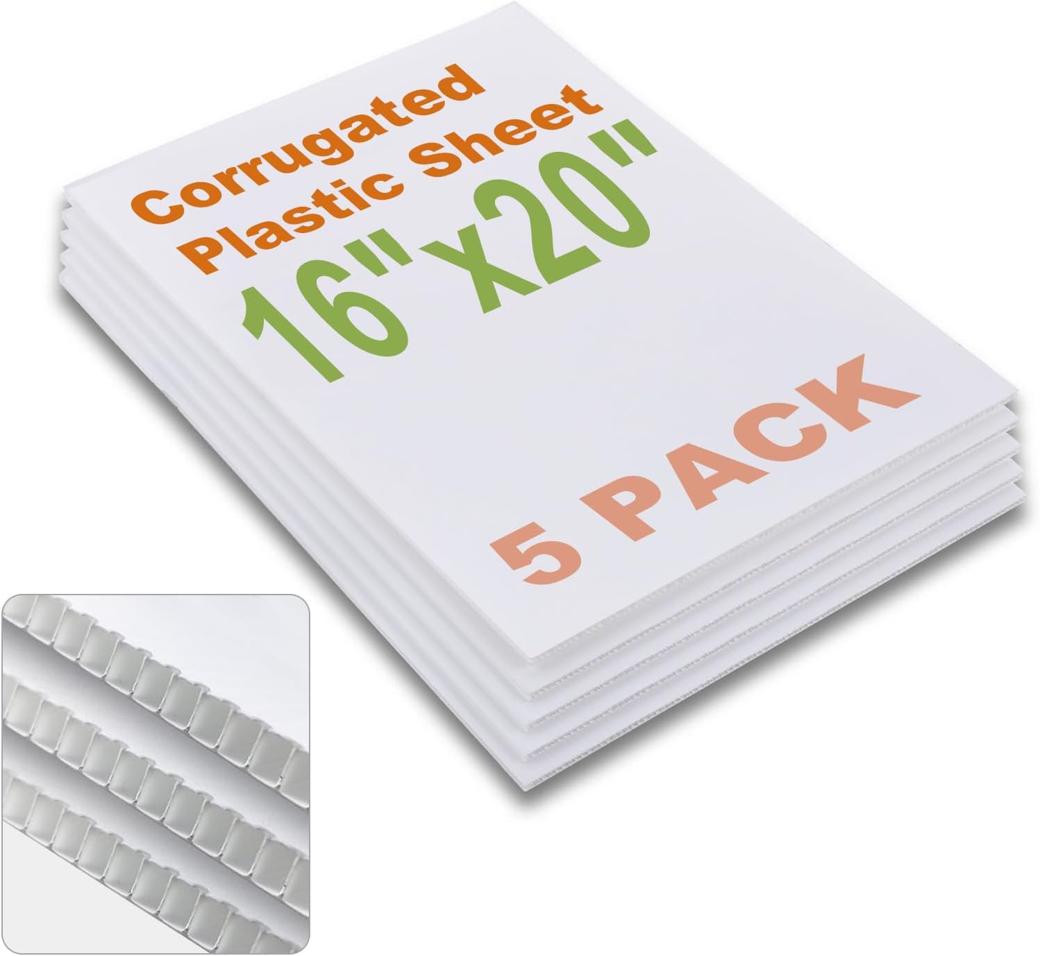 Amazon.com: Falling in Art 16x20 Corrugated Plastic Board, 5 Pack ...