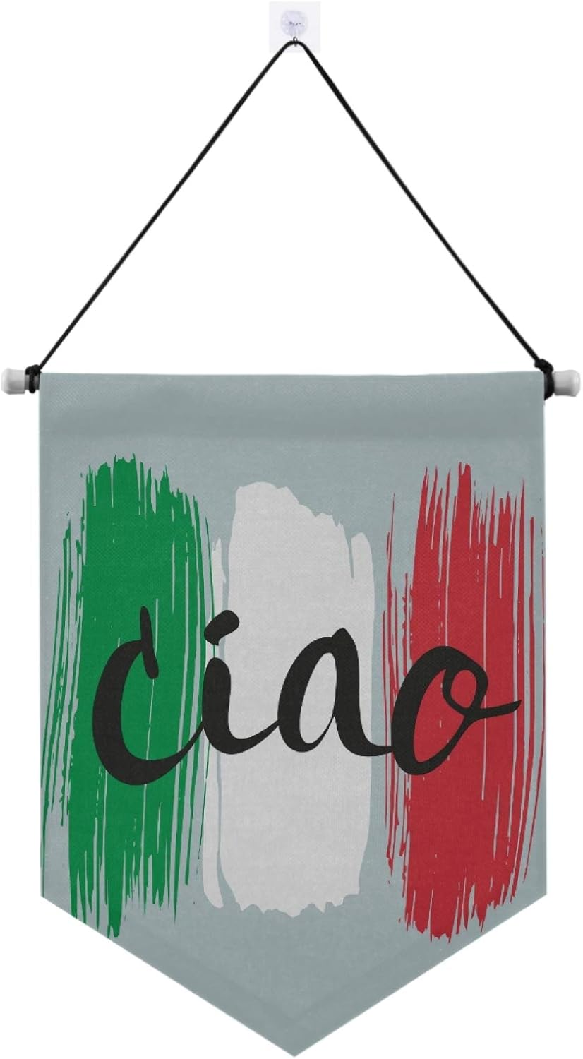 Amazon.com: ZZAEO Ciao Italian Flag Door Sign, Home Festival Wall ...