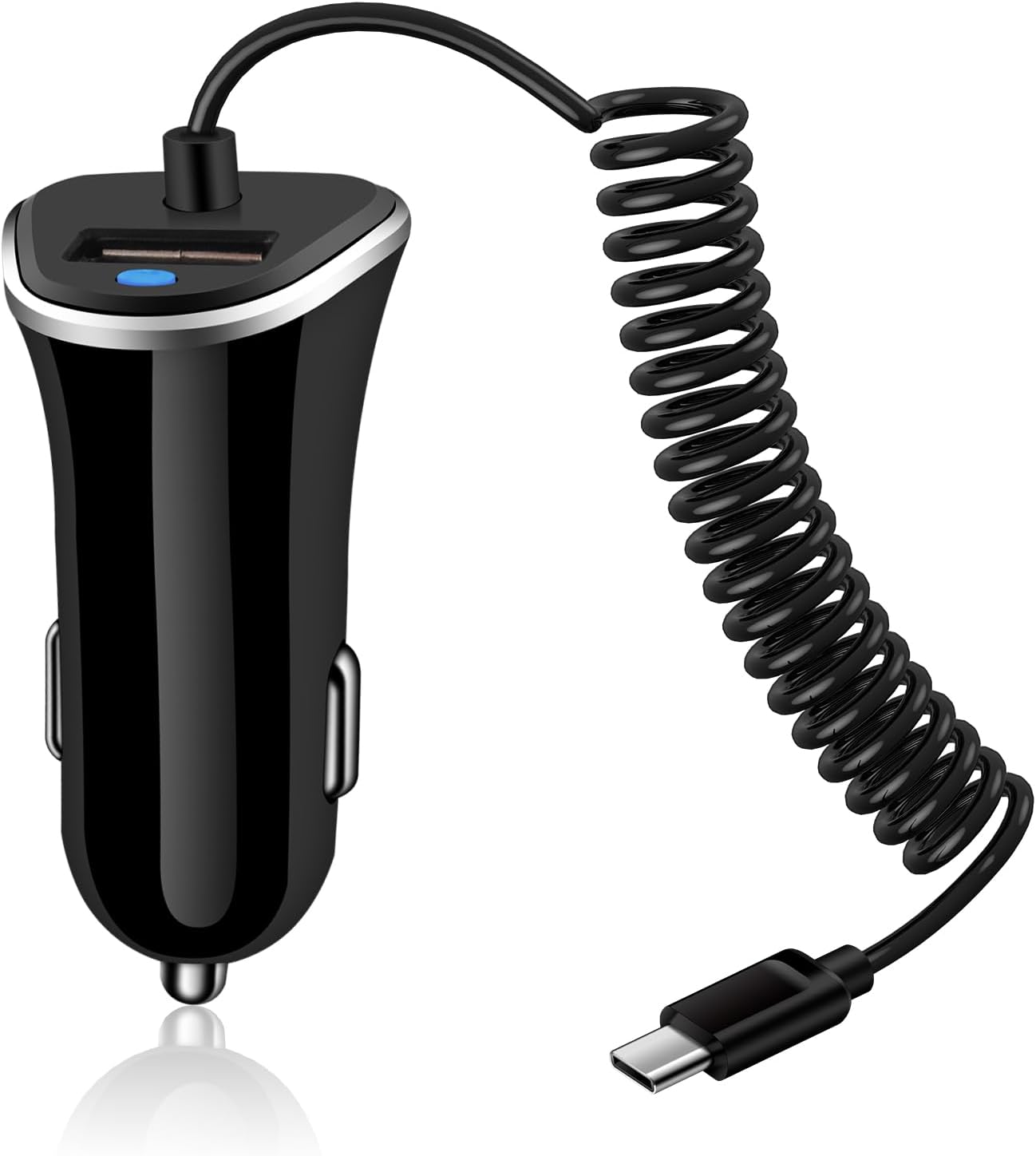 Amazon.com: Fast Car Charger Type C Car Lighter Android Charger Adapter ...