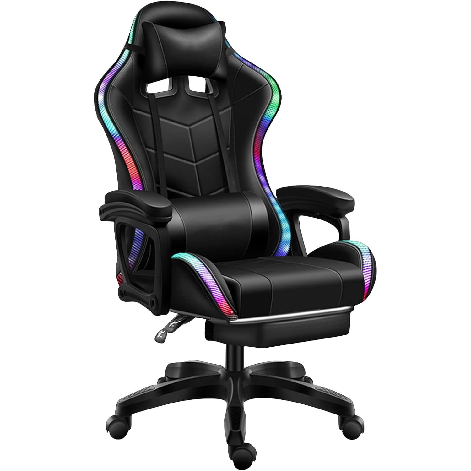 Herla Gaming Chair LED Light Racing Chair Office Chair,Ergonomic Office ...