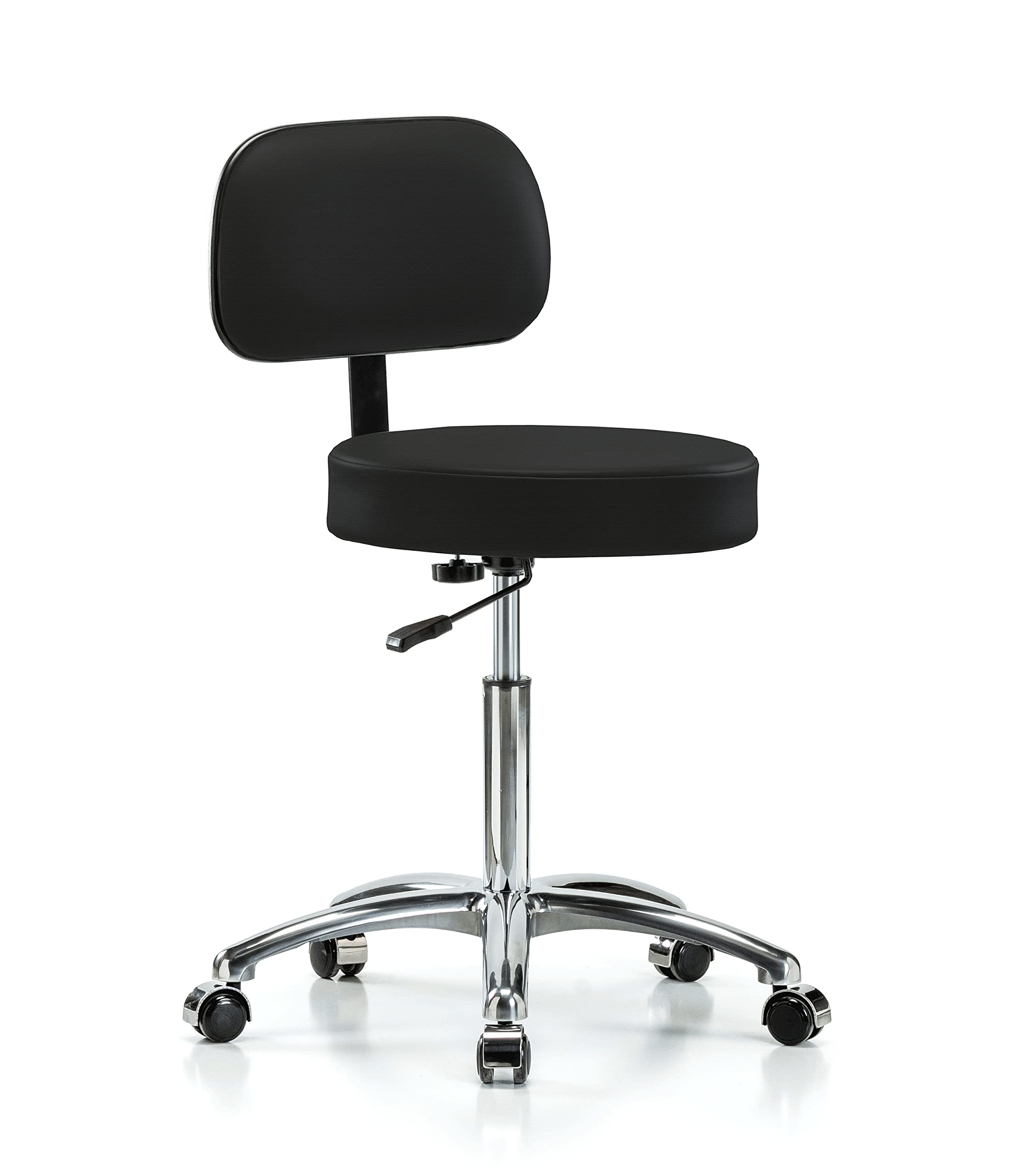 Amazon.com: Perch Chrome Walter Rolling Height Adjustable Exam Stool ...