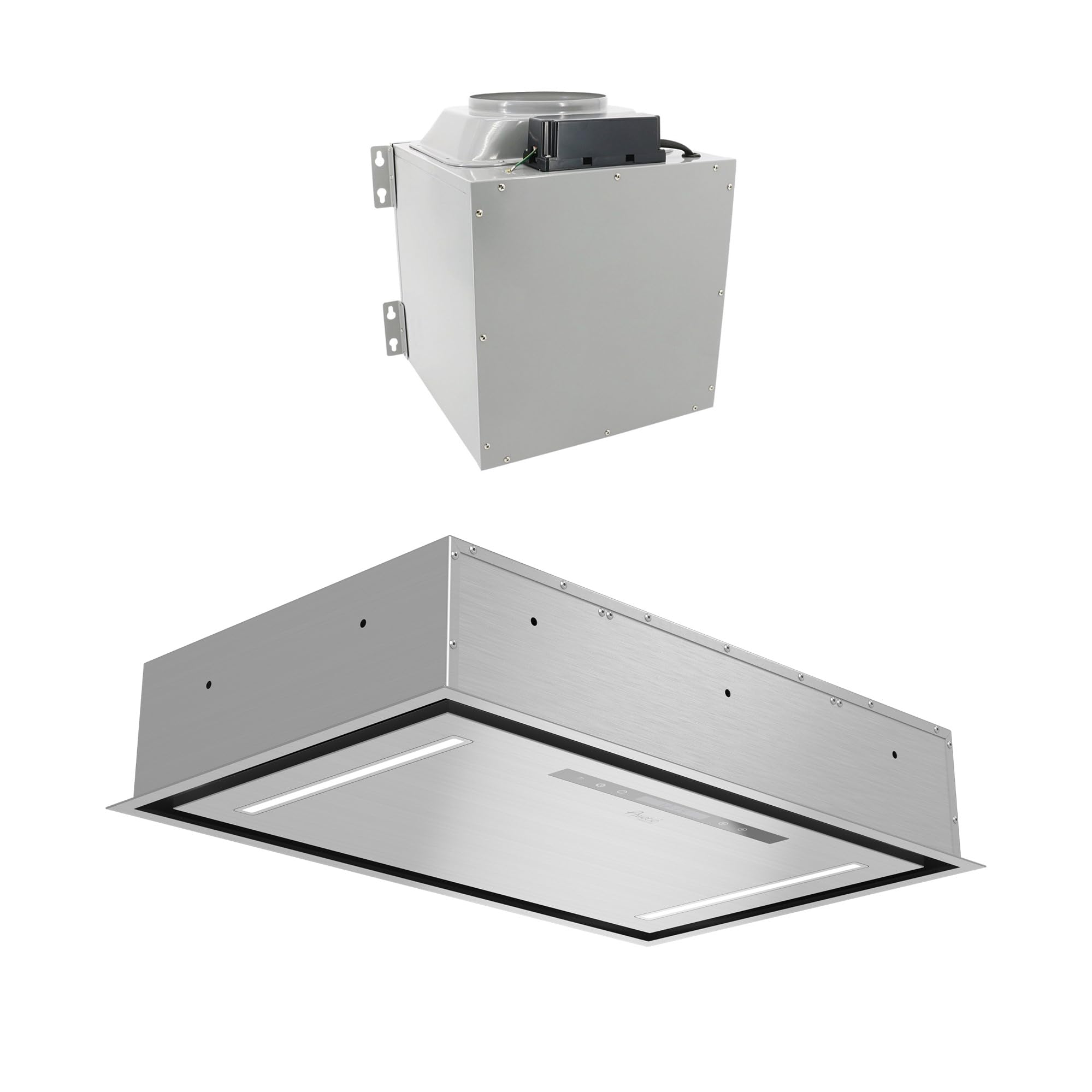 Amazon.com: Awoco 30”W Flush Ceiling Mount Split Insert Range Hood ...