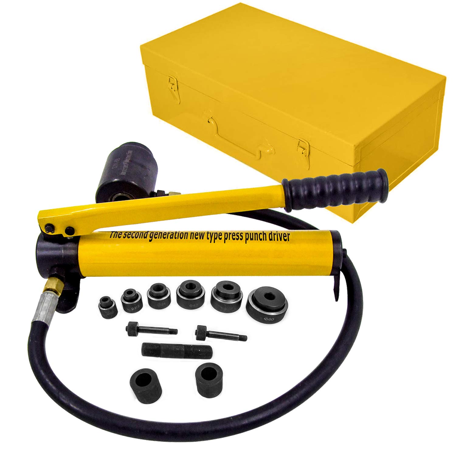 HFS(R) 10 Ton Hydraulic Knockout Punch Hole Driver Kit Complete Tool ...