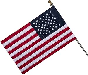 Amazon.com : Bradford American Flag 3x5 ft Pole Sleeve for Outside, Heavy Duty Embroidered ...