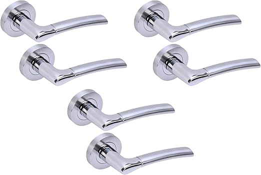 Hunta HANDLEZONE® 3 Sets Columba Lever On Round Rose Door Handles, Internal Passage Latch ...