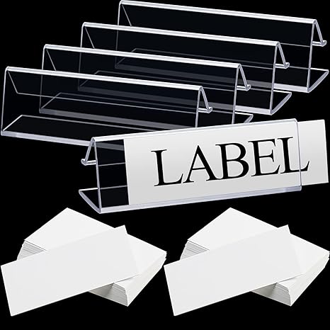 Amazon.com : 80 Packs Plastic Shelf Label Tags Metro Shelf Label ...