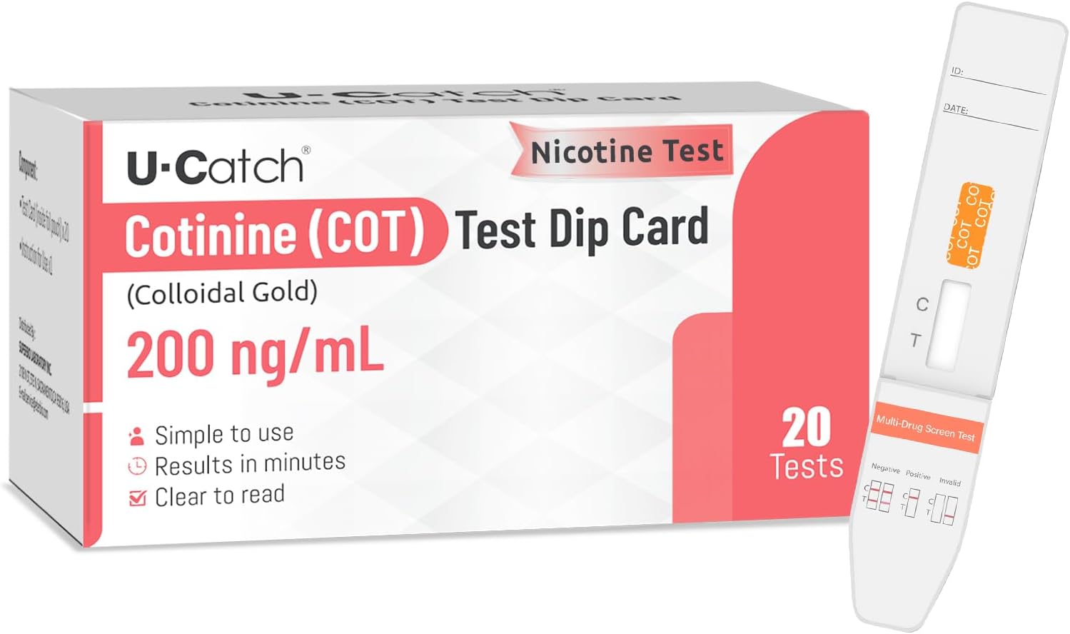 Amazon.com: 20 Pack-Nicotine Testing Kit at Home: Cotinine Urine Test ...