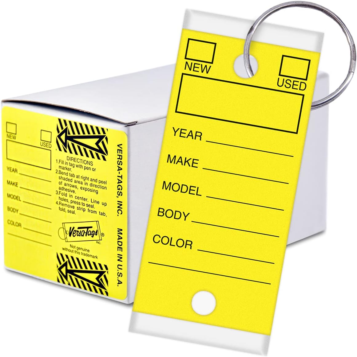 Amazon.com : Versa-Tags 250 Per Box, Self-Protecting Paper Key Tags ...