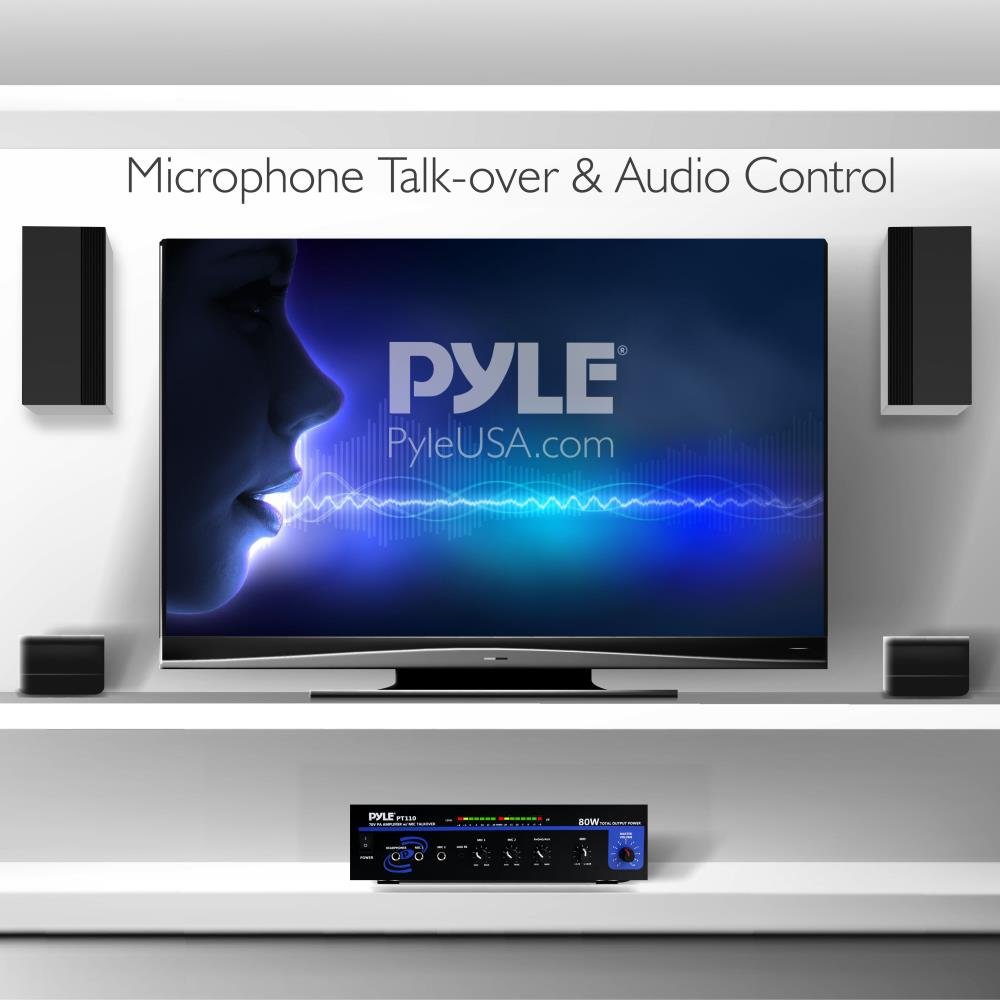 Pyle Home Compact Public Address Mono Amplifier - Professional 50W Mini ...