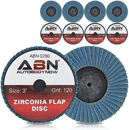 ABN Sandpaper Disc Set 3in - T27 120 Grit High Density Zirconia Alumina ...