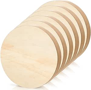 Amazon.com: DEAYOU 6 Pack MDF Wood Circles, 6" Round Unfinished Wood ...