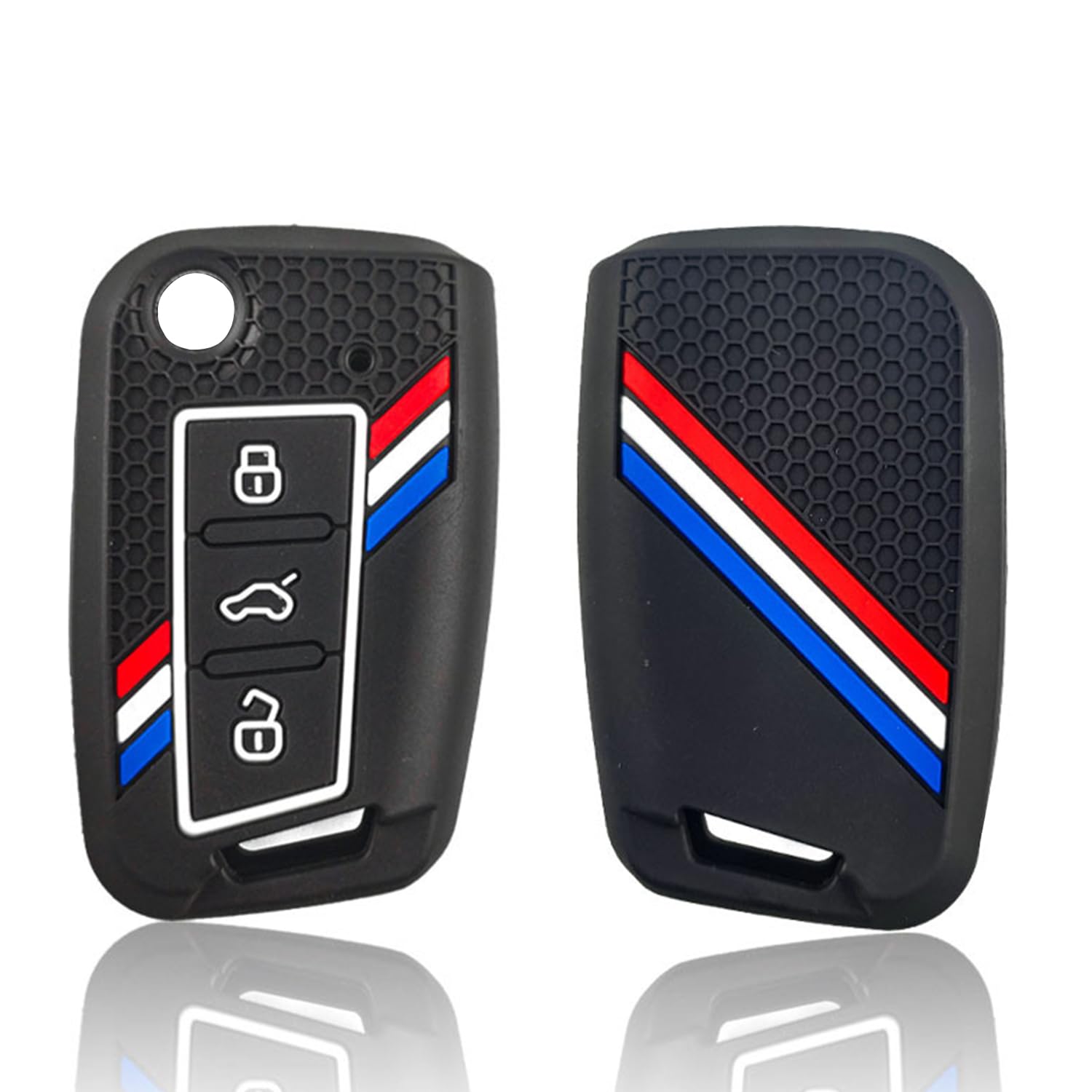 Juttzzei VW Car Key Cover for VW Golf 7 Ateca Arona MK6 MK7 Polo Jetta ...