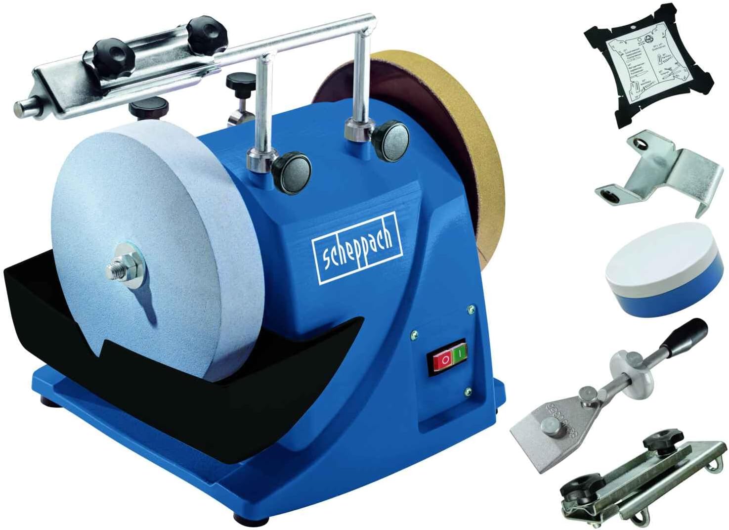 Scheppach Tiger 2000s 230v 200mm Brushless Electric Grinder Wet Stone ...