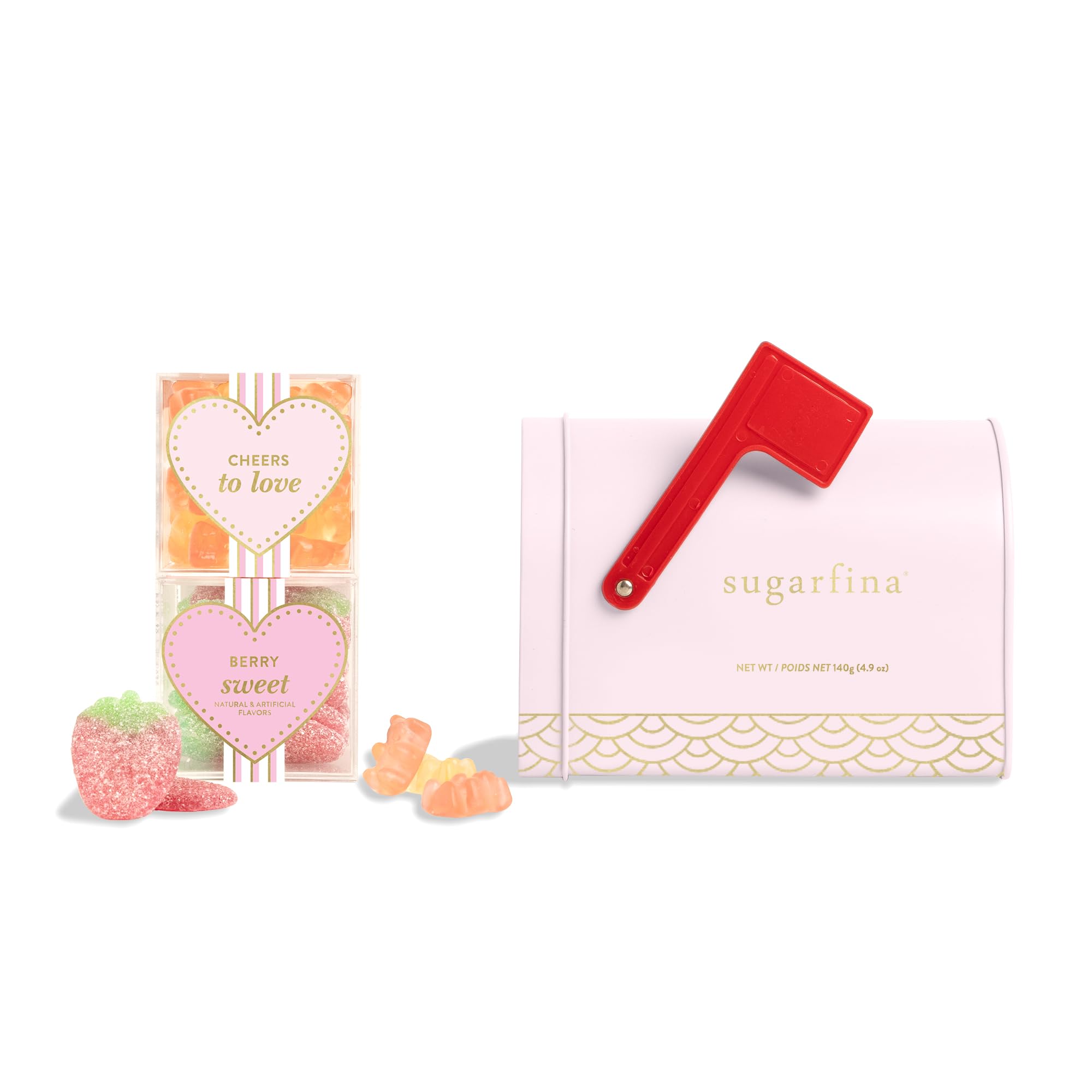 Amazon.com : Sugarfina Valentine's Day 2 Piece Candy Mailbox ...