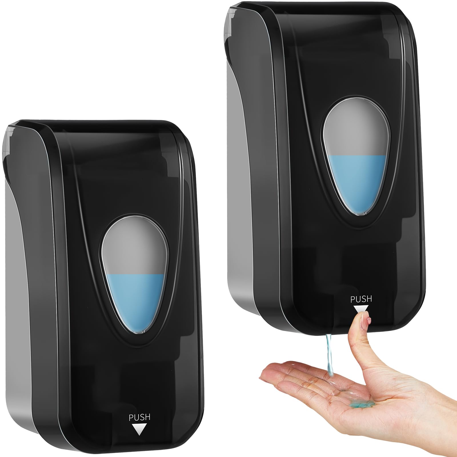 Amazon.com: SiliFine 2 Pcs 27 oz/ 800 ml Soap Dispenser Wall Mount Manual Soap and Hand ...