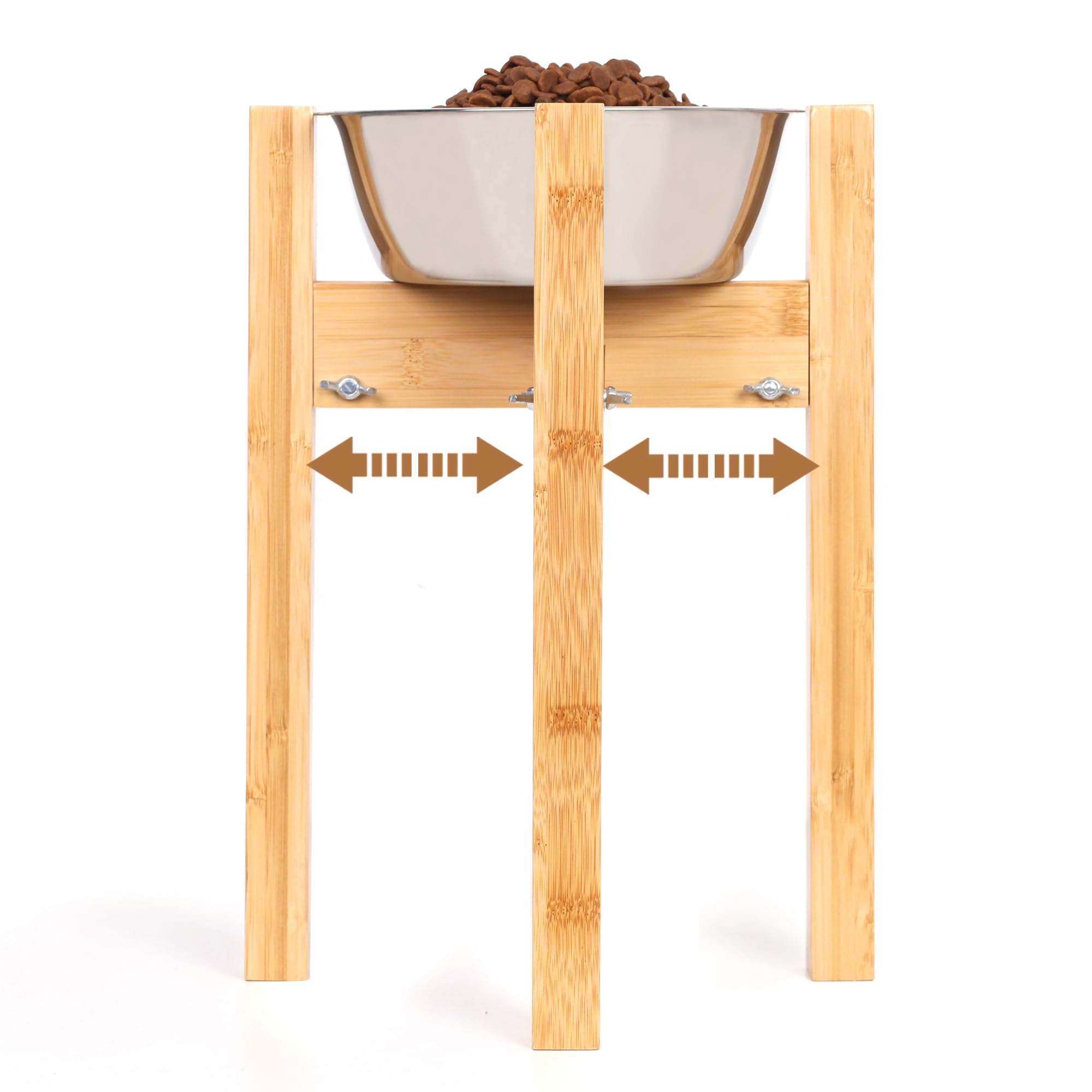 Amazon.com: Elevated Dog Bowl Stand,Adjustable Dog Food Stand for 8”-11” Bowls,Single Dog Bowl ...