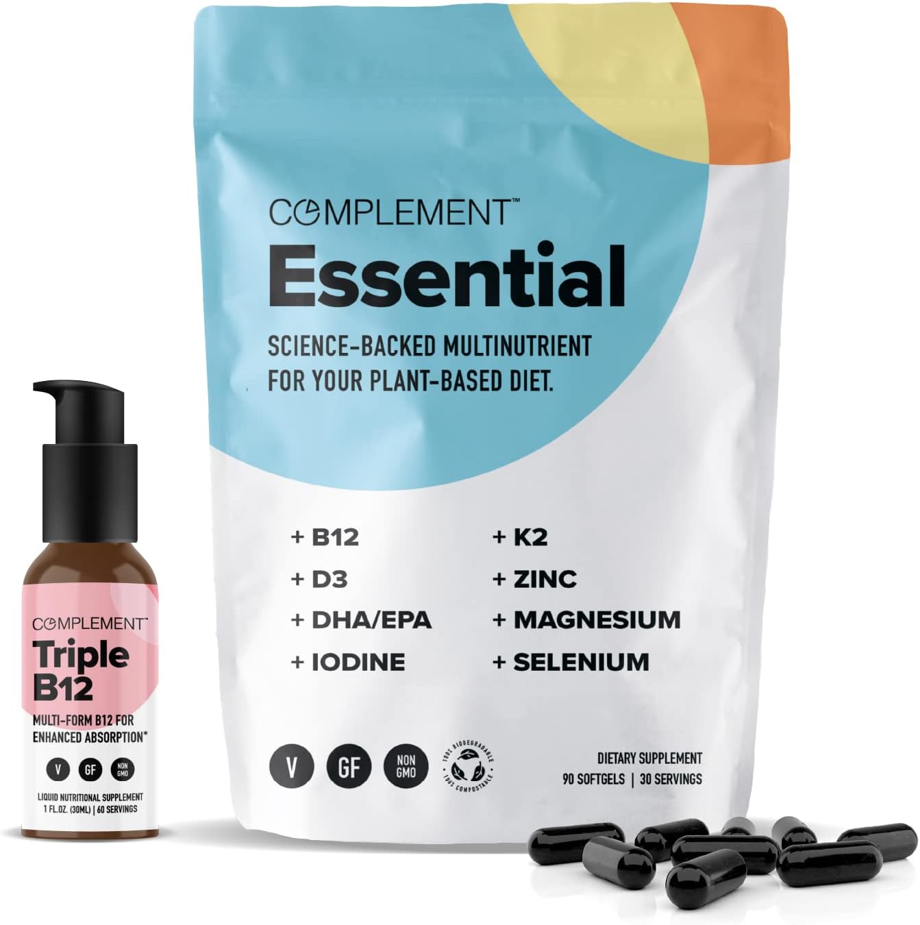 Amazon.com: Complement Essential Vegan Multivitamin and Triple B12 ...