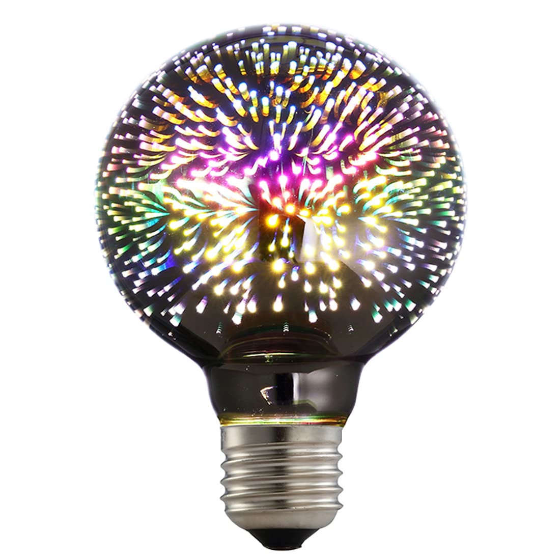 3D Firework Light Bulb, LED Vintage Edison Bulb 3D Glass Firework Light ...