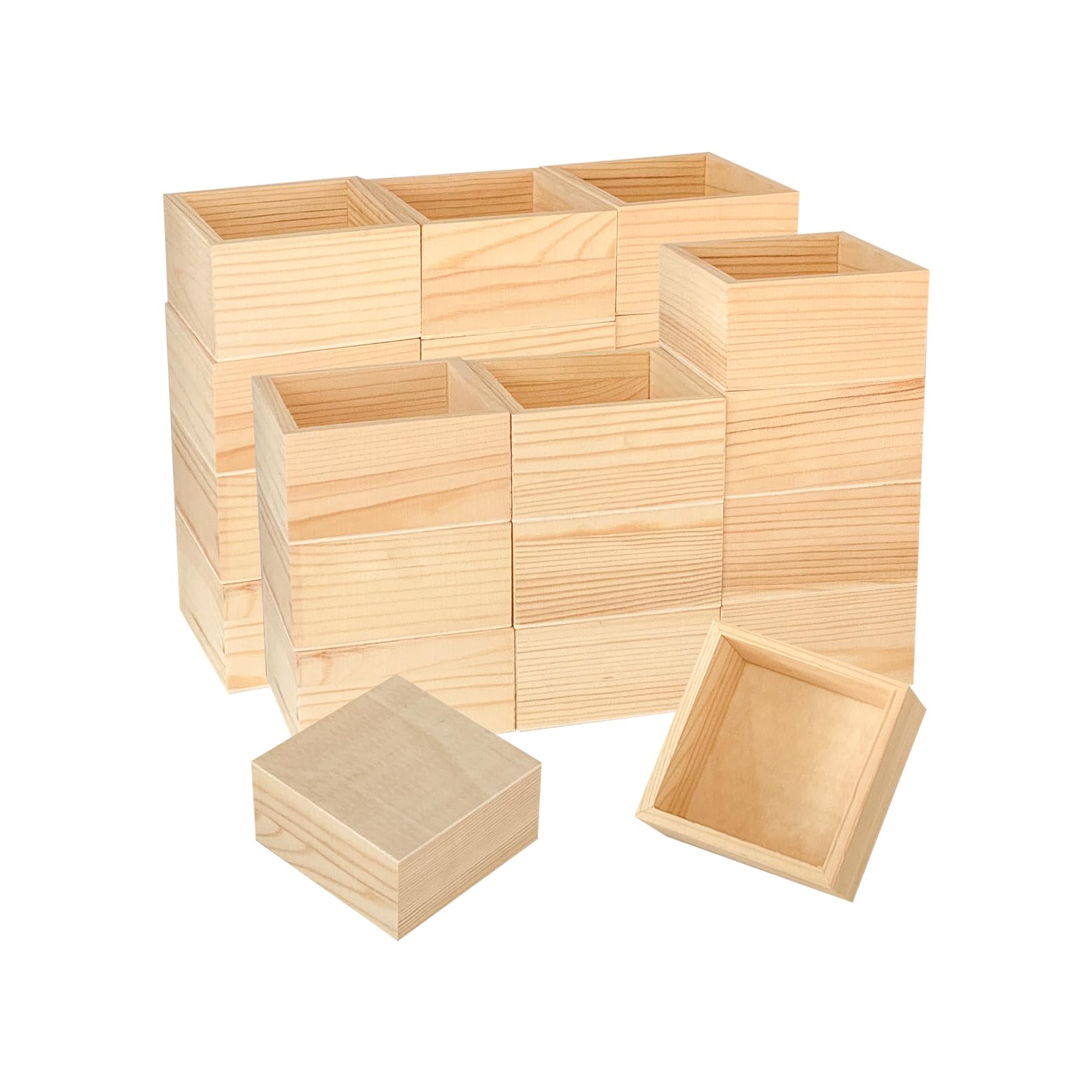 Small Square Wooden Boxes