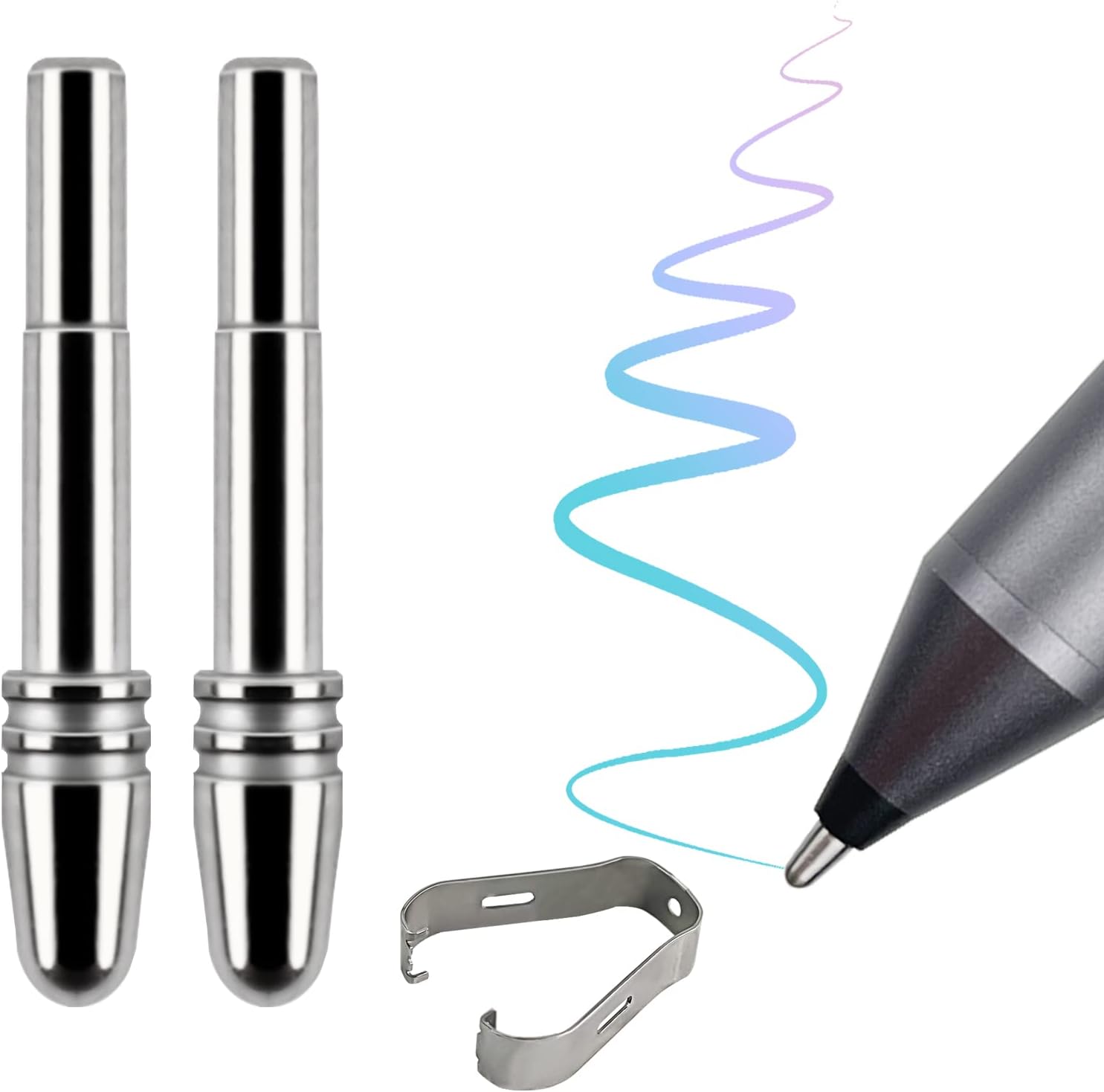 Amazon.com: No Worn Out Titanium Alloy Fine Pencil Nibs Compatible with ...