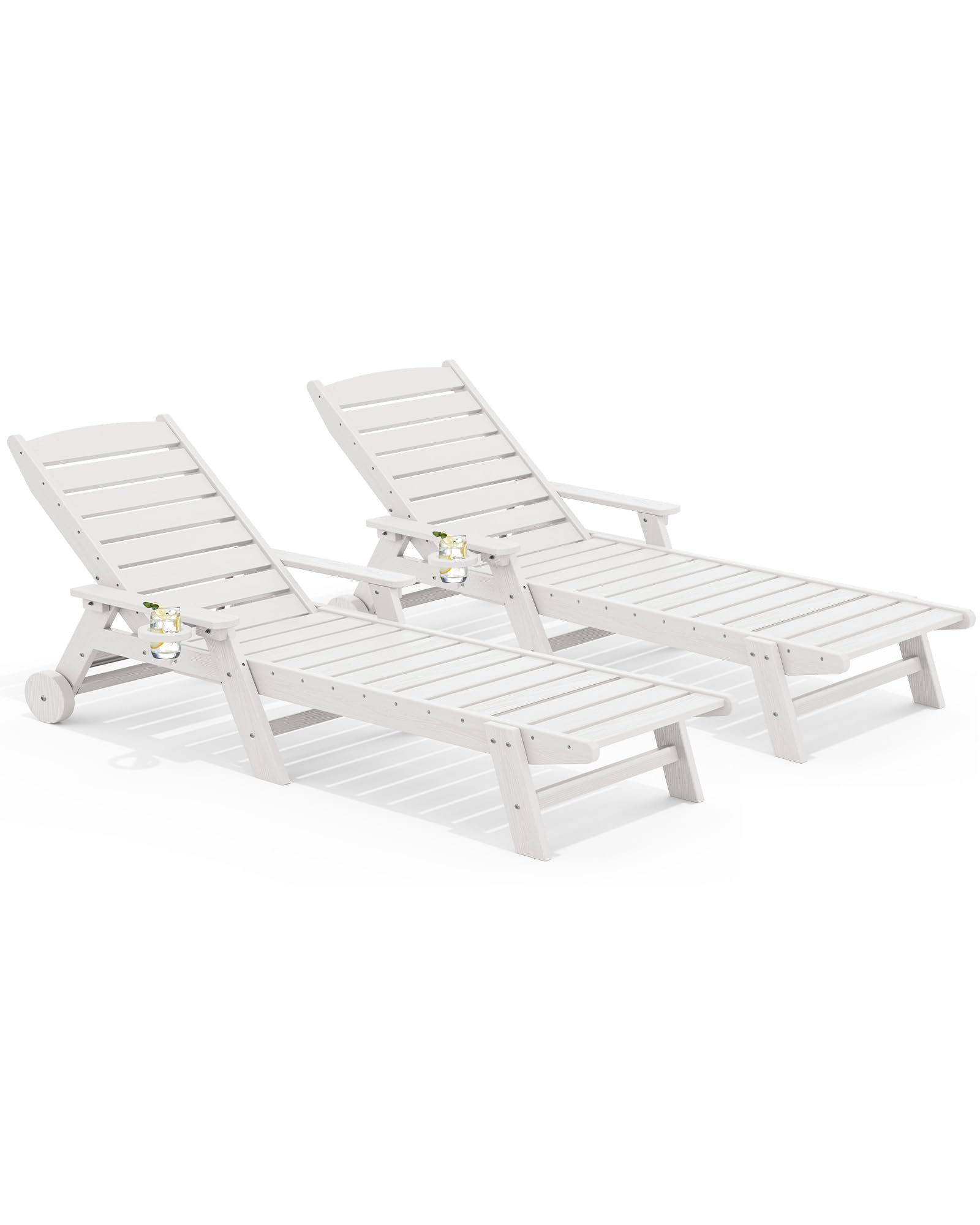 Amazon.com: SERWALL Patio Chaise Lounge Chair Set of 2, 78'' Long 5 ...