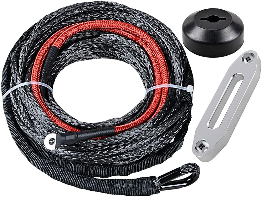 Amazon.com: Astra Depot 50ft x 3/16" Synthetic Winch Rope 22" Heat ...