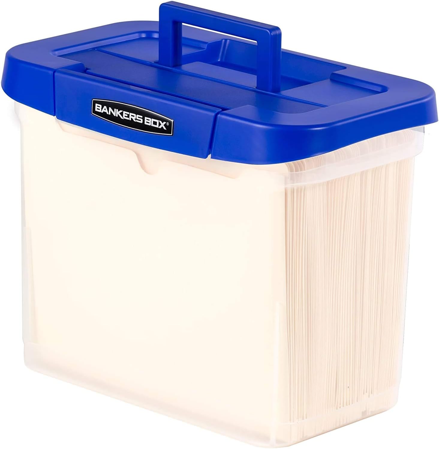 Amazon.com: BANKERS BOX Heavy Duty Portable Plastic File Box with ...