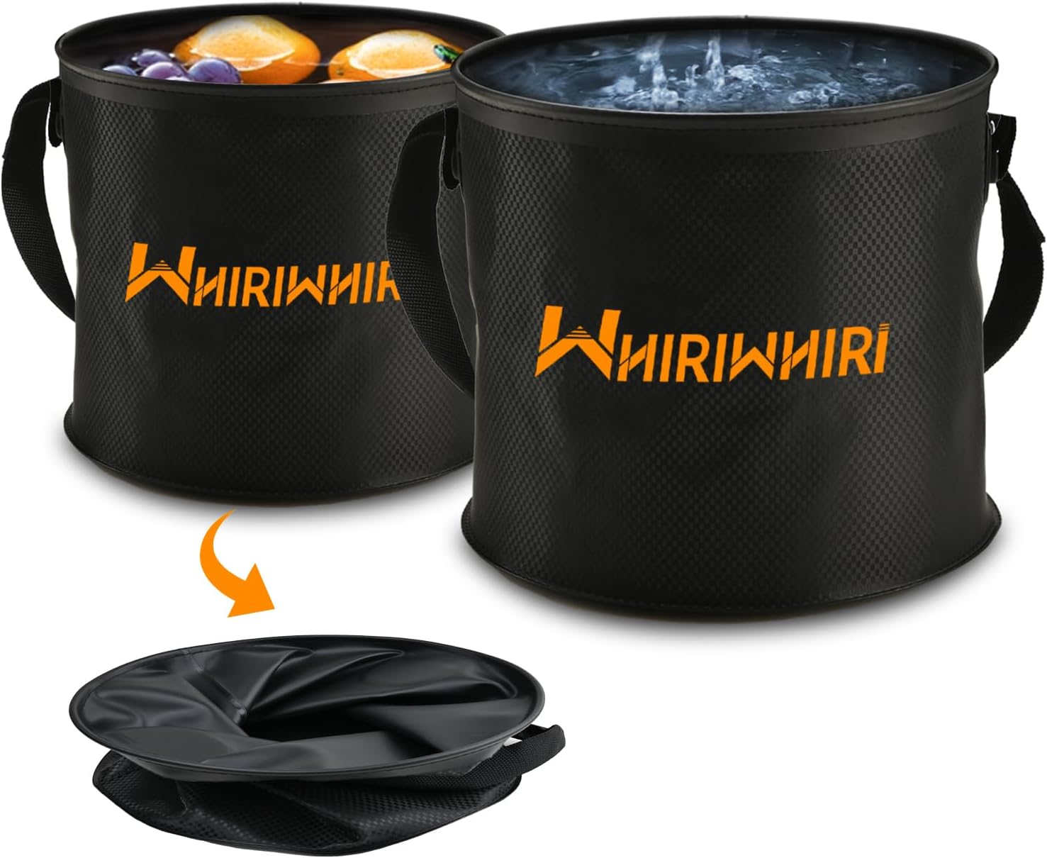 Amazon.com: 2 Pack Collapsible Buckets,Camping Water Storage Container ...