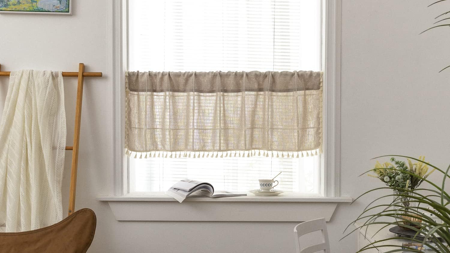 Amazon.com: M·Leung Bada Boho Tassel Valances for Window 18 Inch Modern ...
