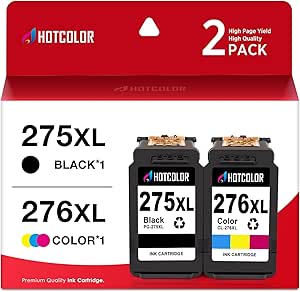 Amazon.com: HOTCOLOR Tinta de impresora 275 276 XL de repuesto para cartuchos de tinta Canon 275 ...