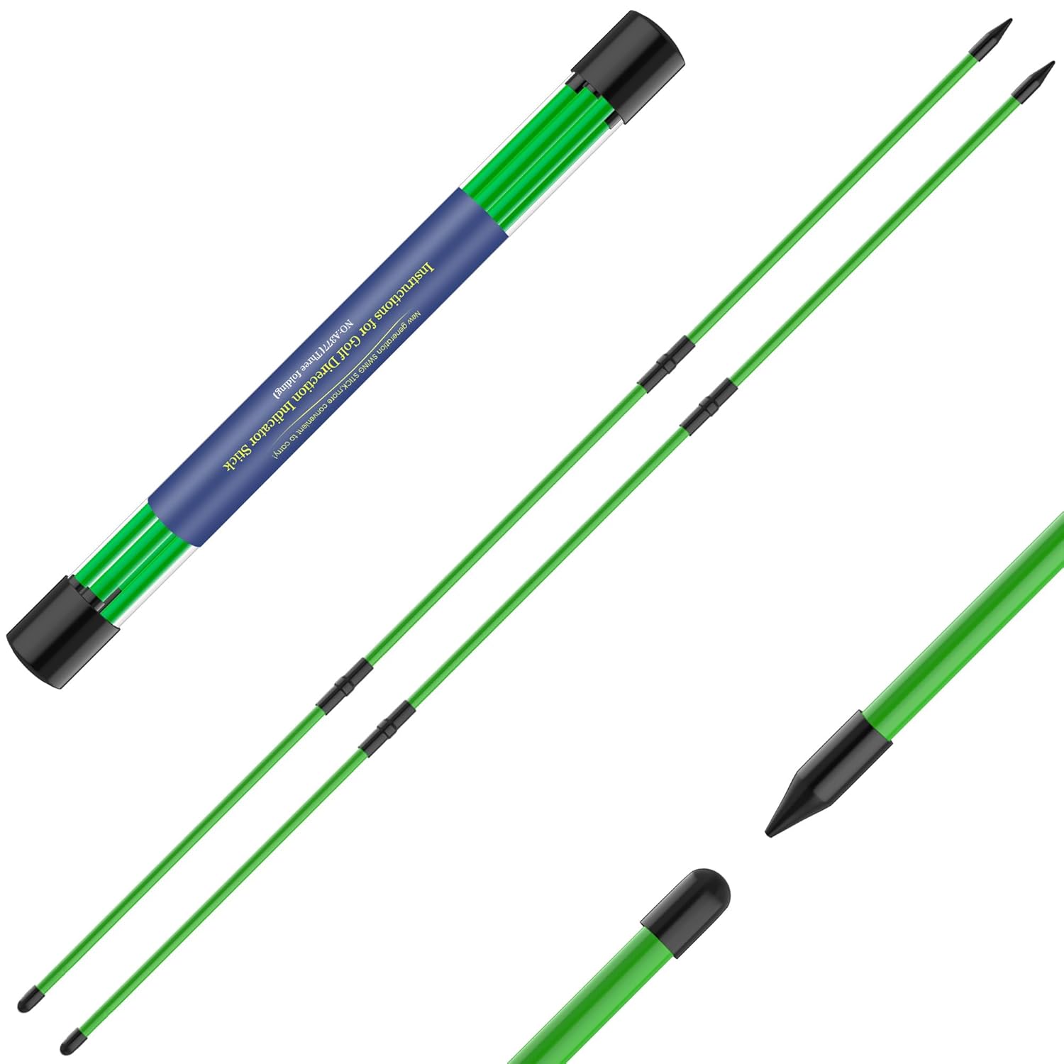 Buy Seticek Golf Alignment Sticks 2 Pack,Upgraded 48" Collapsible ...