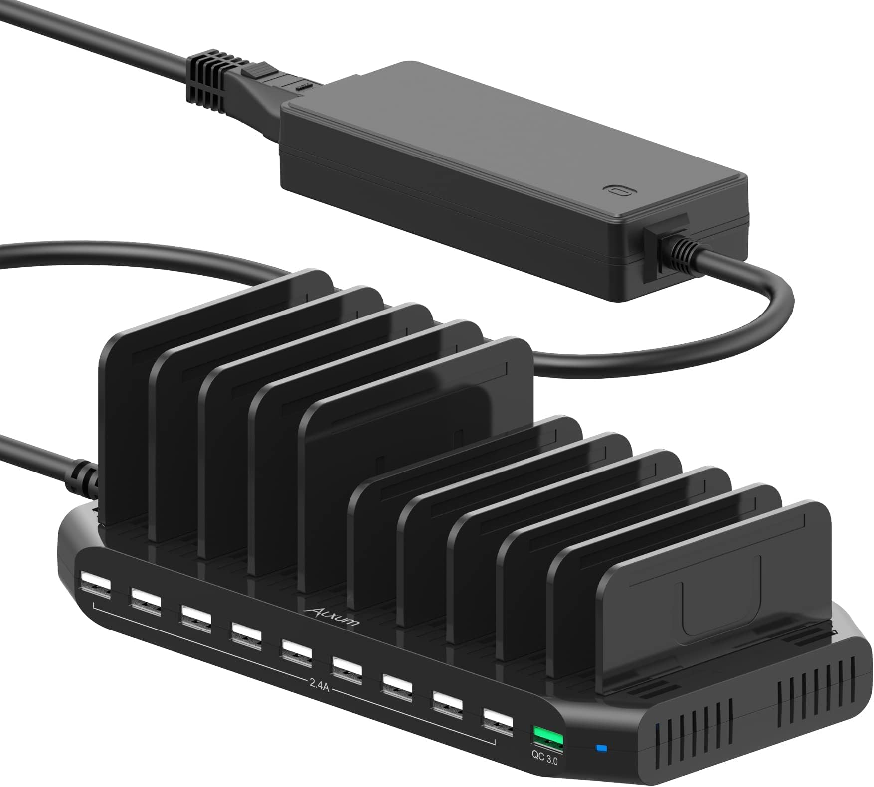 Alxum USB Fast Charging Station with Quick Charge 3.0, 10 Port Charging ...