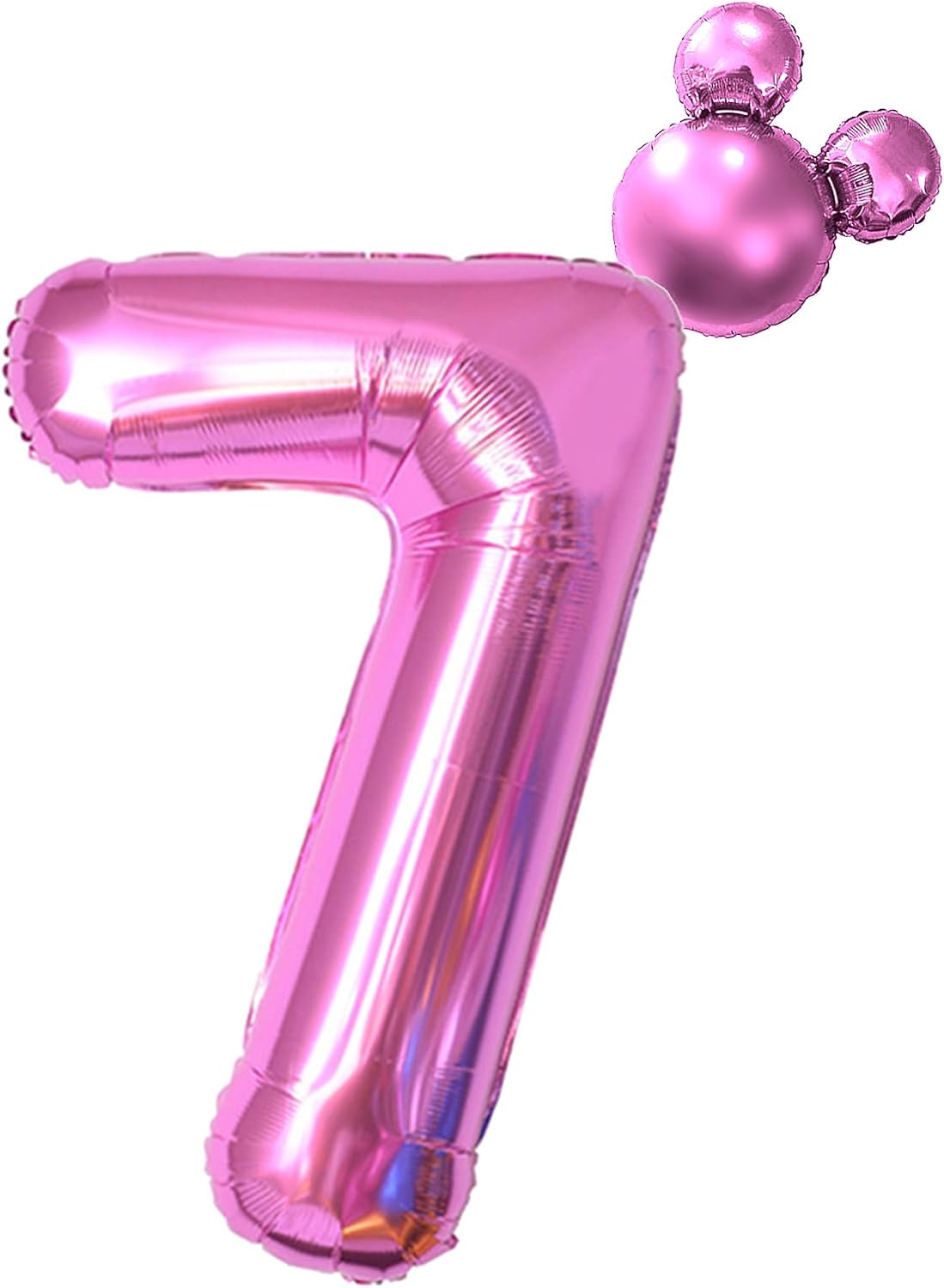 Amazon.com: HIBILDER 40 inch Hot Pink Number 7 Balloon & Mini Mouse ...