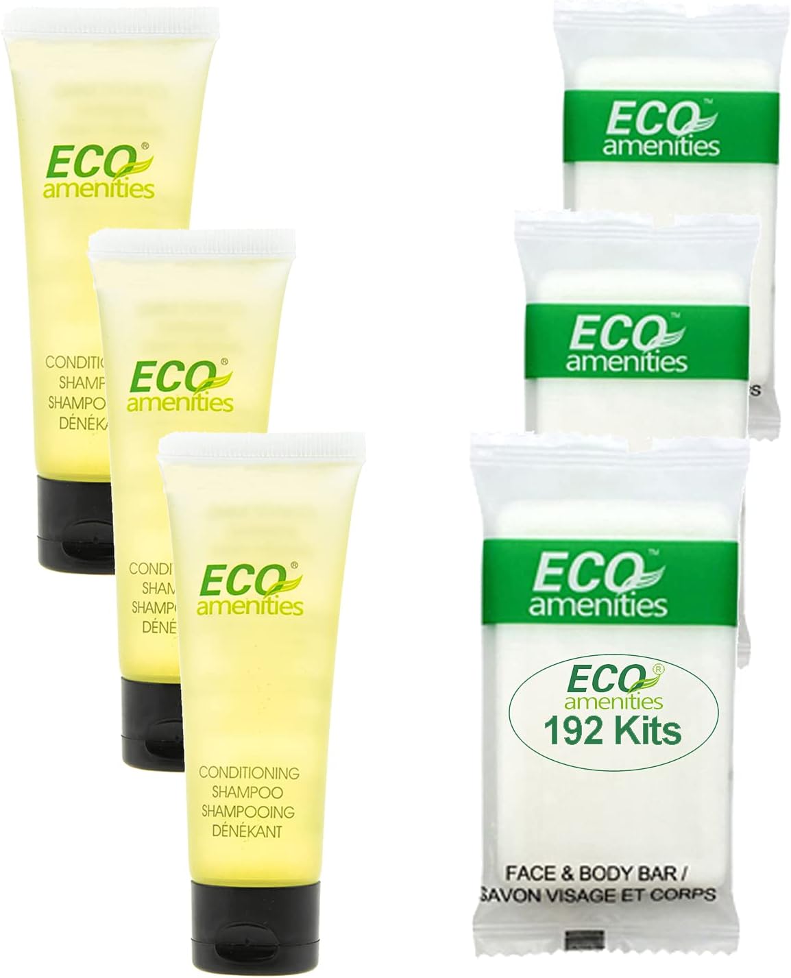 Amazon.com : ECO Amenities 4-Piece All-in-Kit Travel Size Toiletries ...