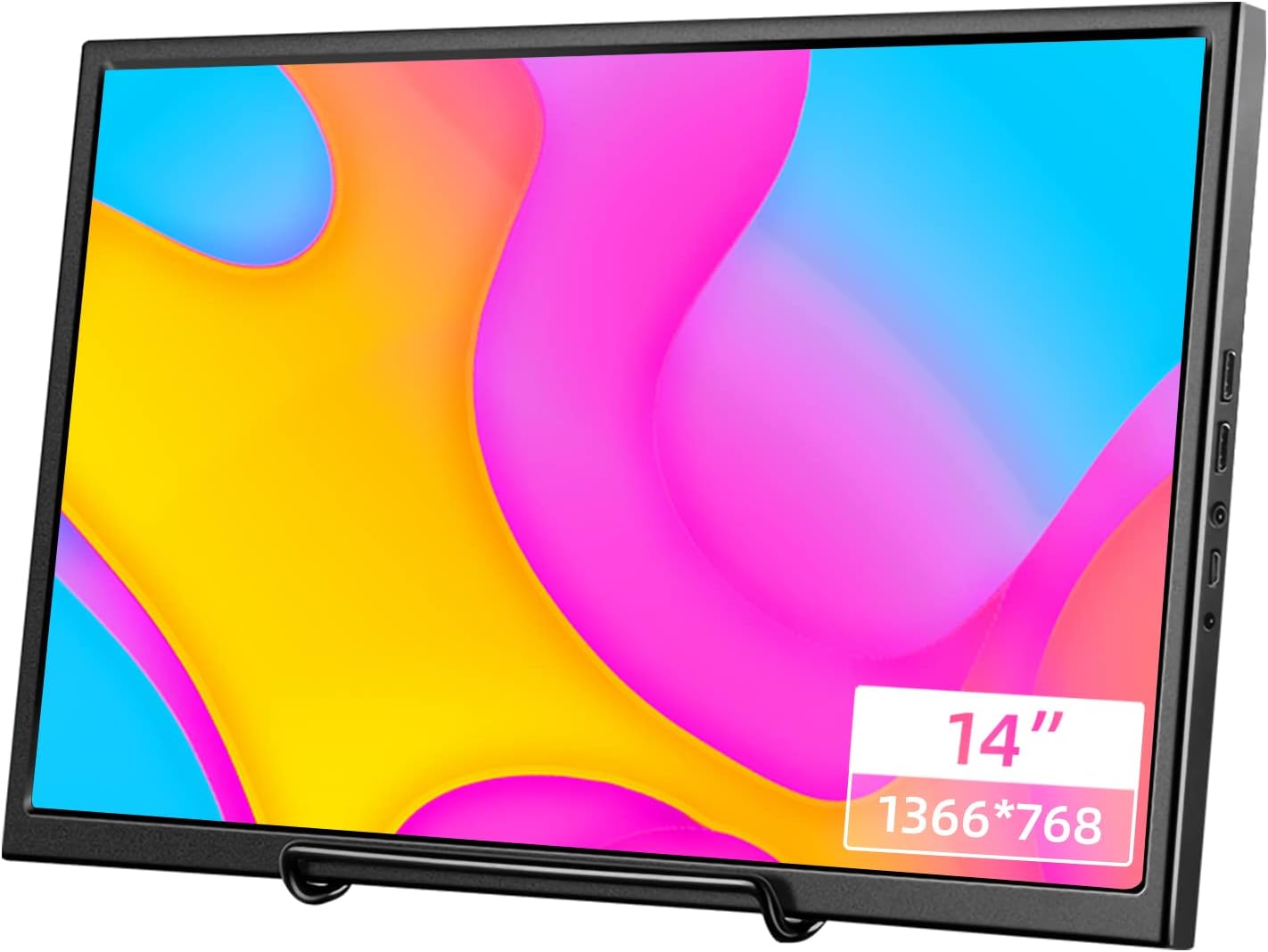 Portable Monitor HDMI,Bnztruk 14 inch Small External Monitor with Dual ...
