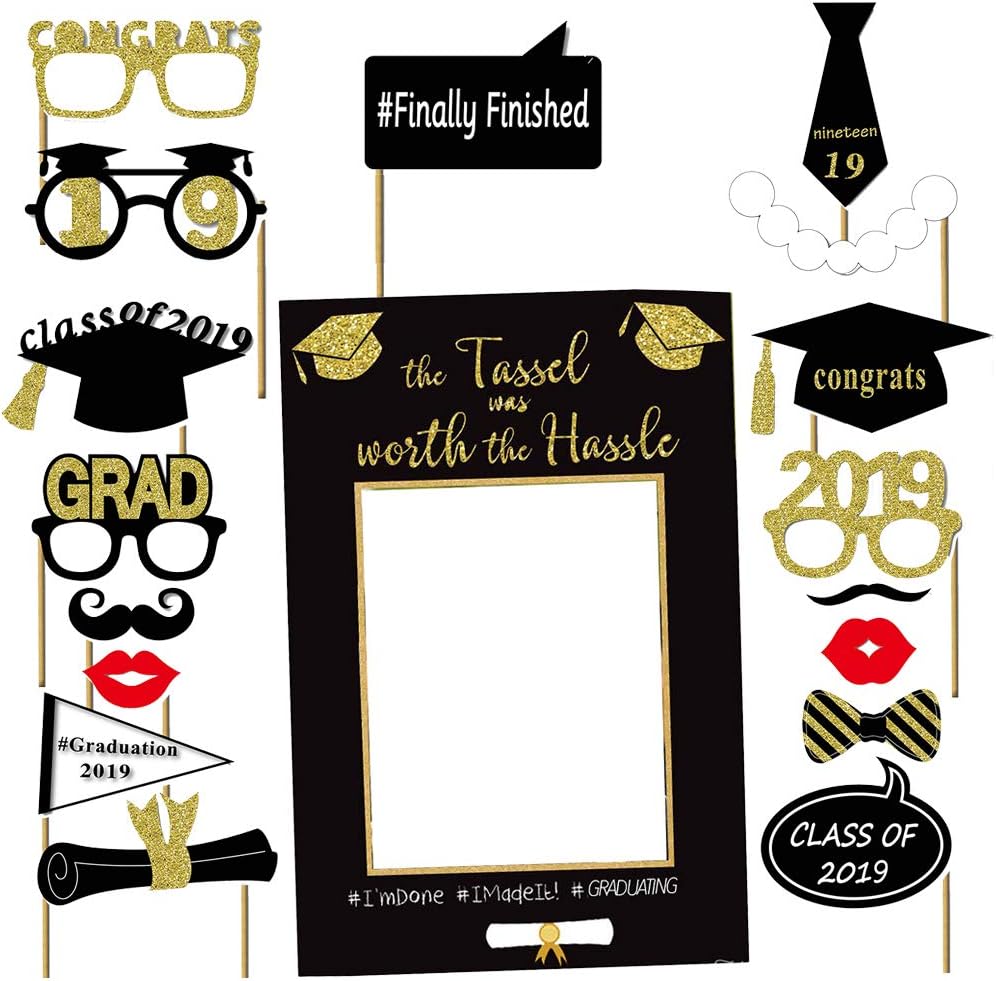 Buy LUOEM Graduation Photo Booth Props Congratulations 2020 Graduation ...