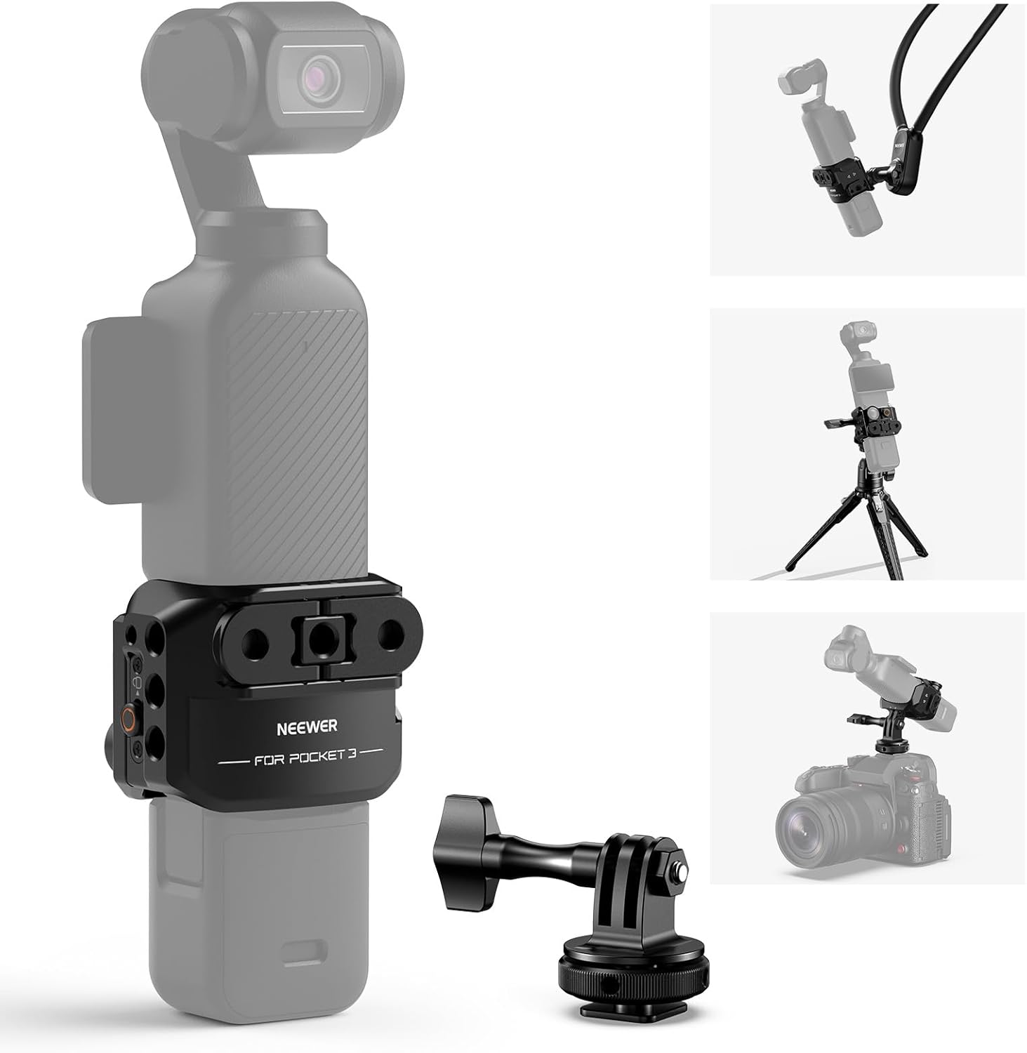 Amazon.com : NEEWER Pocket 3 Cage, Aluminum Alloy Video Recording Rig ...