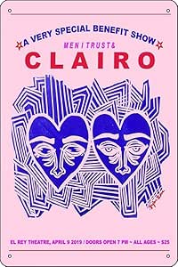 Amazon.com : Clairo Poster Print Metal Tin Sign 12 X 8 Inch Funny Man ...