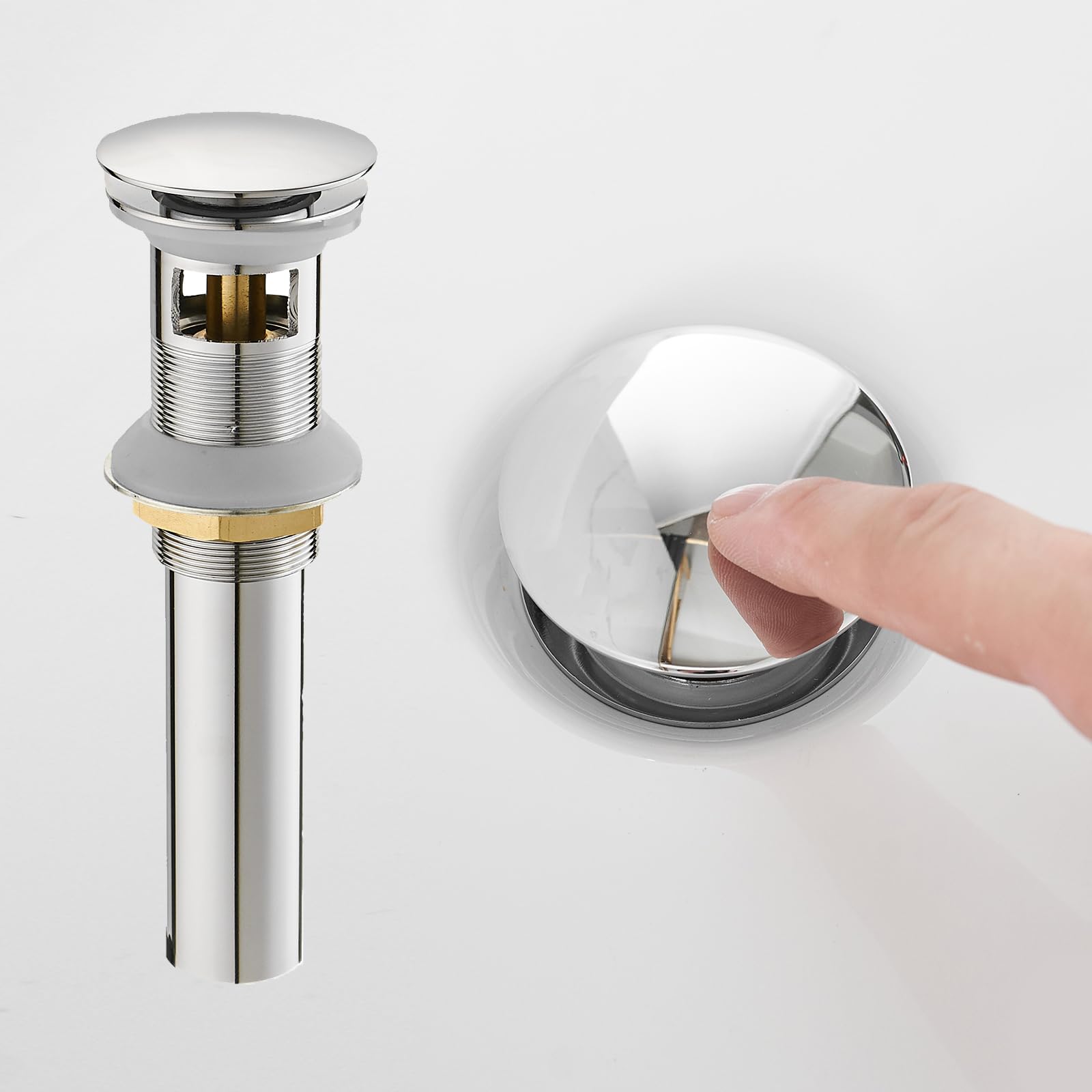 Pop Up Sink Drain Stoppers Pop Up Bathroom Sink Drain With Overflow ...