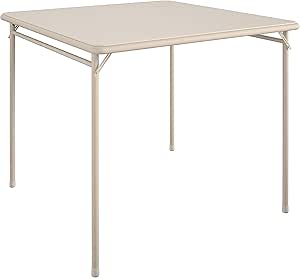 COSCO 34" Square Vinyl Top Folding Card Table, Antique Linen : Amazon ...