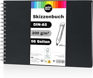 perfect ideaz szkicownik 96 stron (48 arkuszy) DIN-A5, profesjonalny ...