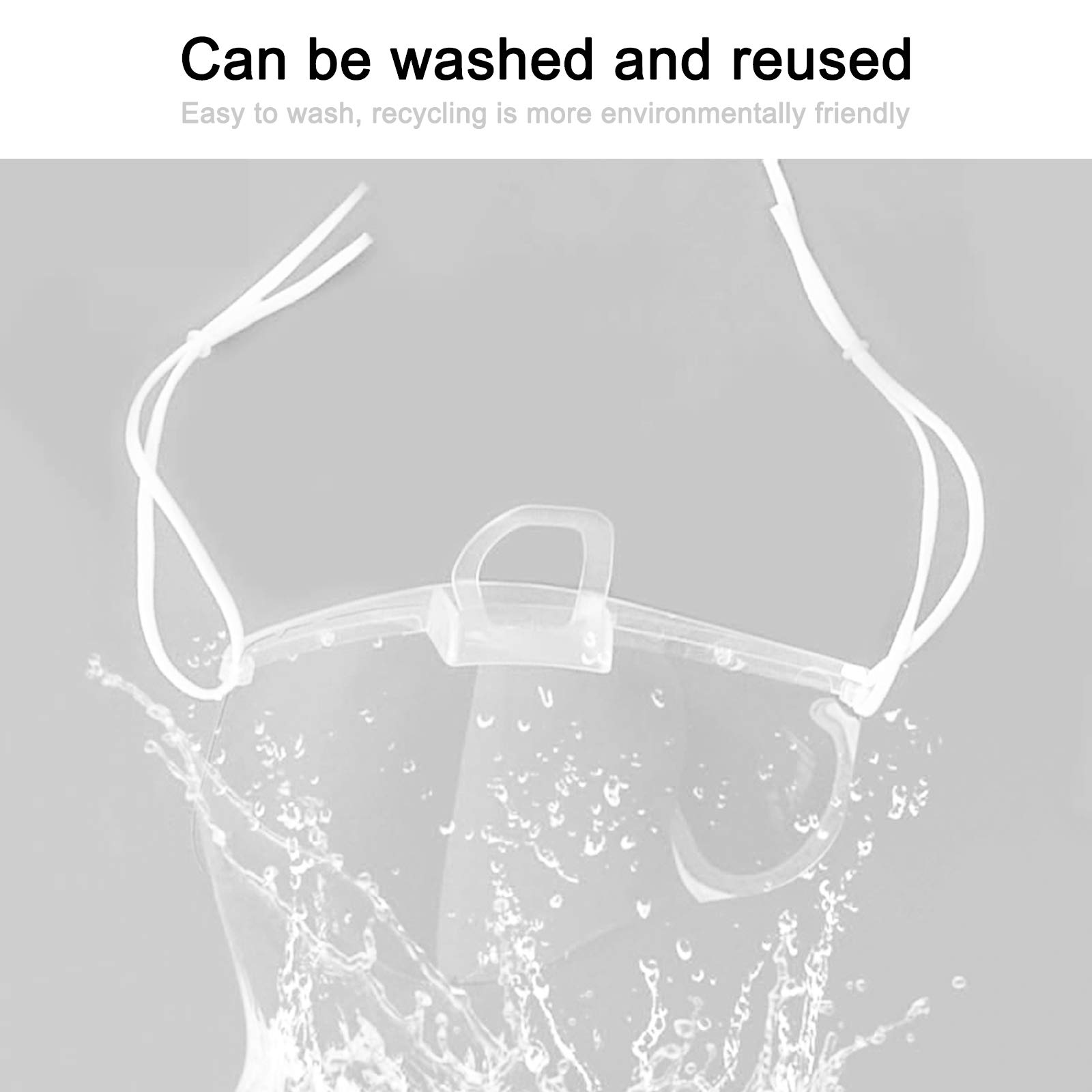 U2C 10 PCS Reusable Safety Open Face Guard Anti-Fog Mouth Covering Chef ...