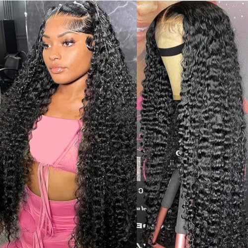 Amazon.com : tsiyu 26 Inch 13x6 Full Lace Front Wigs Human Hair Pre ...